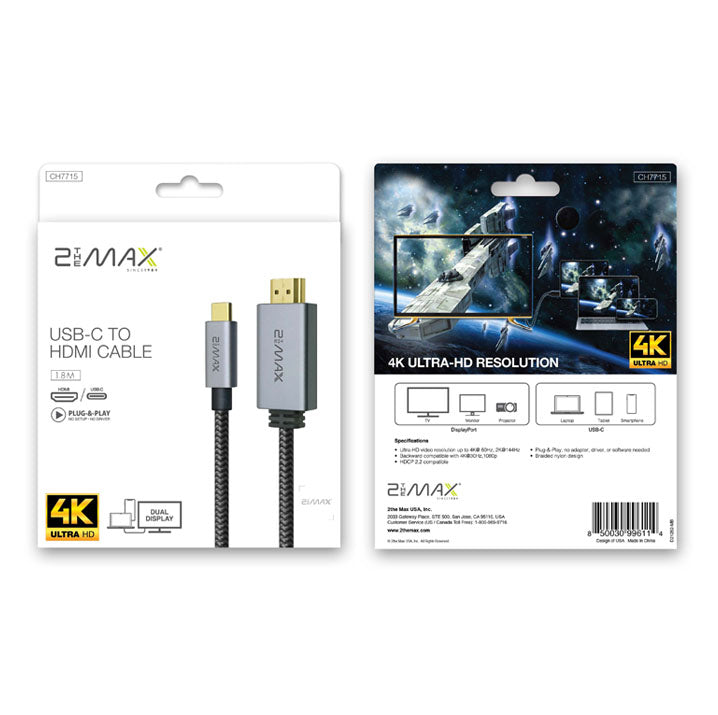 2the Max CH7715 4K USB-C/HDMI 線 – 2the Max Online